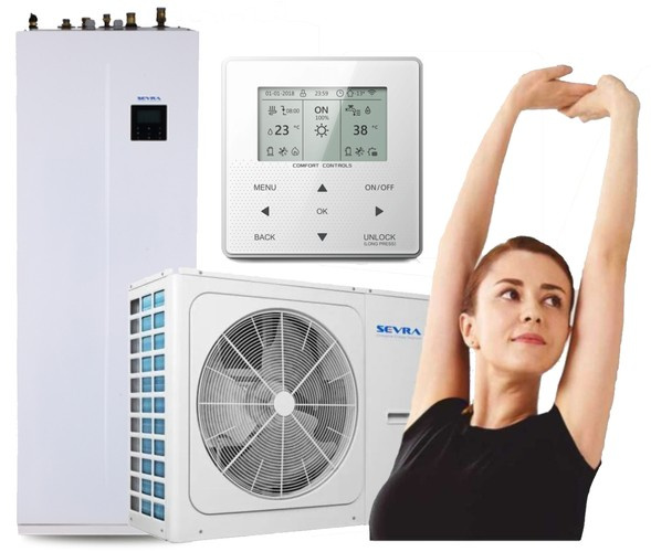 POMPA CIEPŁA SEVRA ECOS HEAT 6,4kW ZASOBNIK 190L (SEV-MHPT-3-10-190/SEV-HSP1-06) - Emokitty.pl