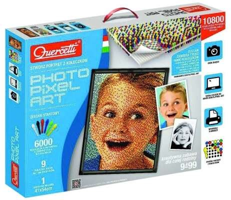 MOZAIKA STWÓRZ PORTRET Z KOŁECZKÓW PHOTO PIXEL ART QUERCETTI ZESTAW (5907563017009) - Emokitty.pl