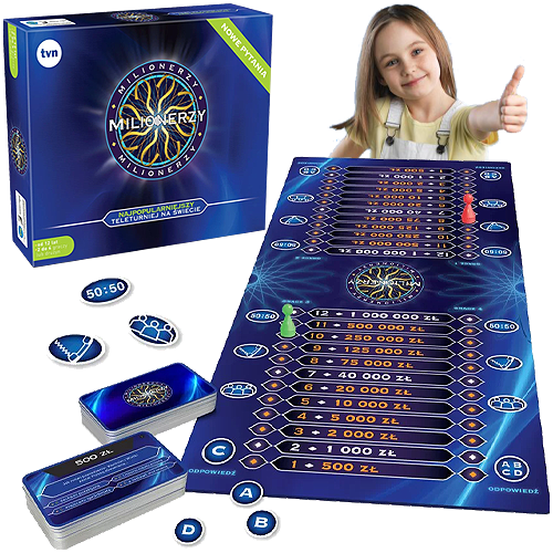 GRA PLANSZOWA MILIONERZY NOWE PYTANIA EDYCJA 2 TOWARZYSKA RODZINNA QUIZ ...