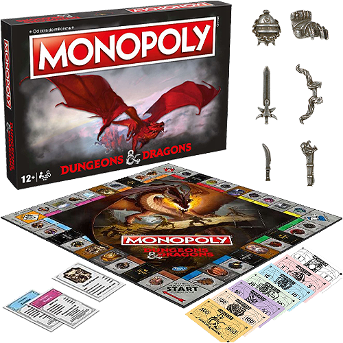 GRA MONOPOLY DUNGEONS & DRAGONS EKONOMICZNA PLANSZOWA WERSJA POLSKA ...